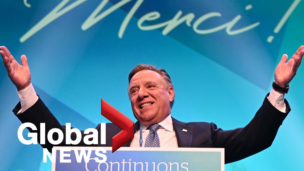 Quebec election 2022: François Legault delivers speech after "historic ...