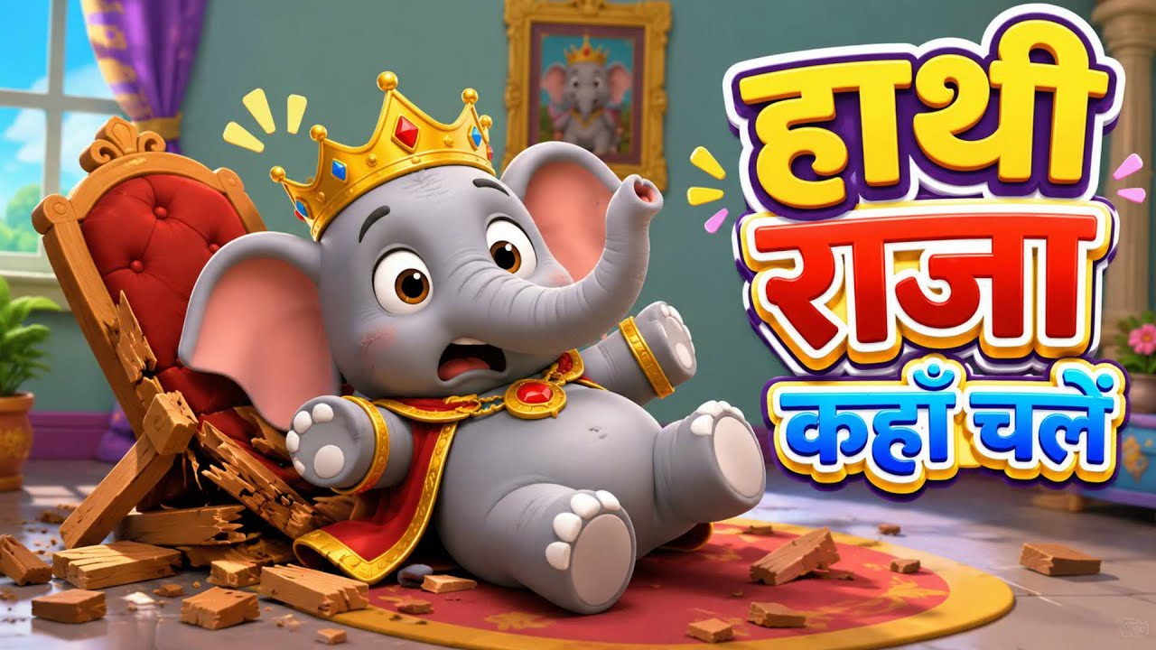 Hathi Raja Kahan Chale Nursery Rhyme | हाथी राजा कहाँ चले | Hindi Rhyme ...