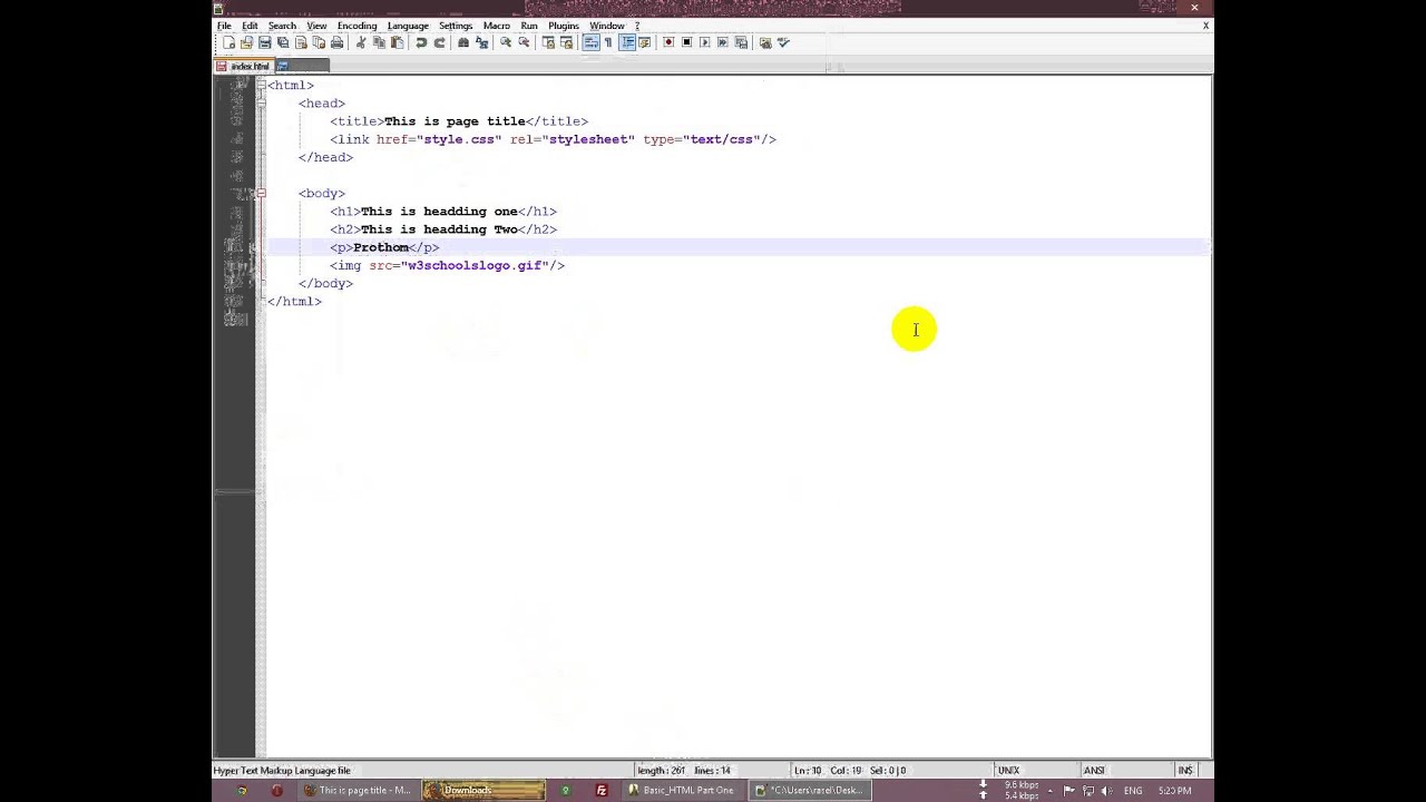 basic html part 2 - YouTube