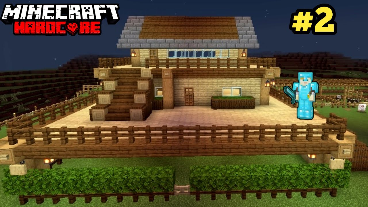 I BUILD ULTIMATE WOODEN HOUSE IN MINECRAFT HARDCORE || MINECRAFT PE ...