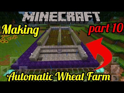 Building automatic wheat farm in minecraft - YouTube