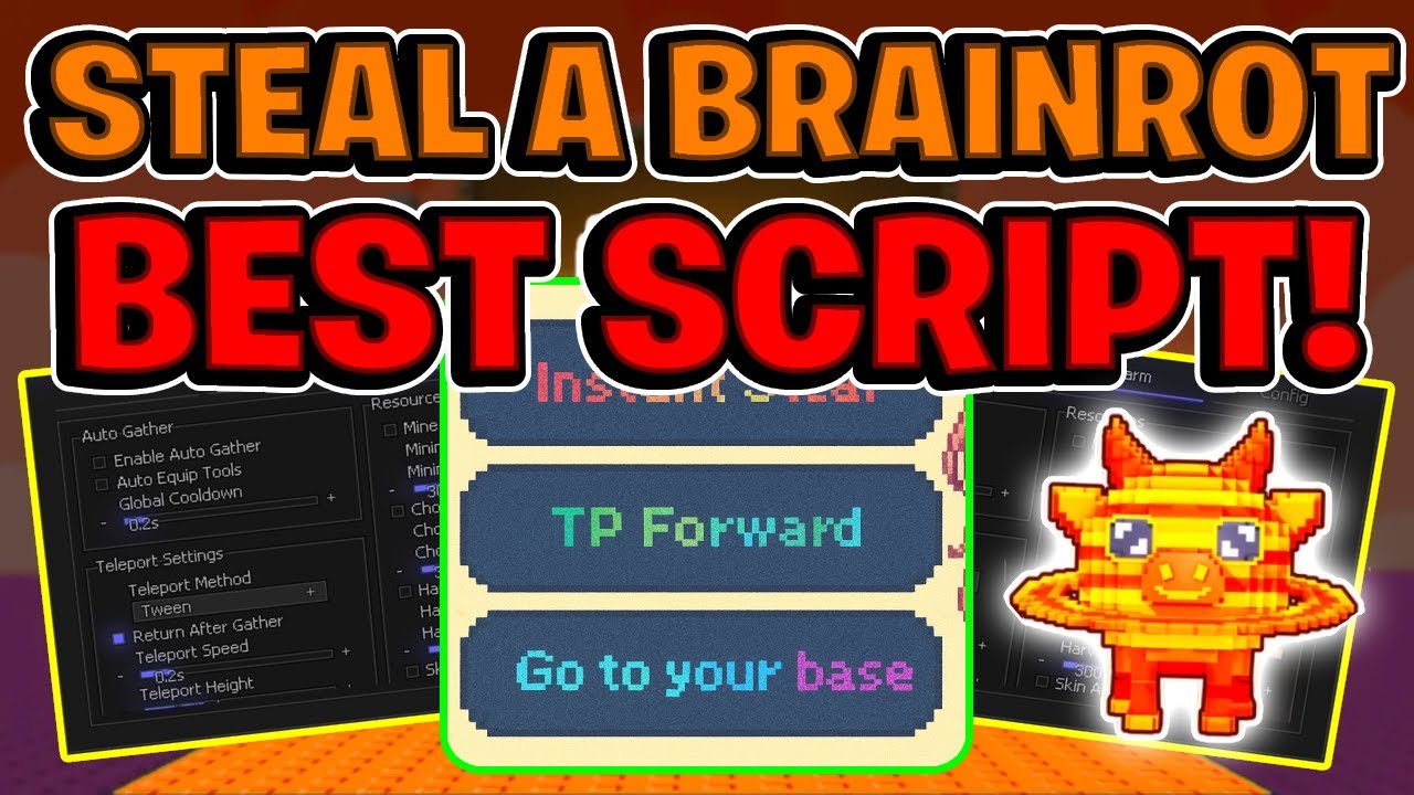 Steal a Brainrot Script GUI / Hack (INSTANT STEAL, ANTI TRAP, FLY, AND ...