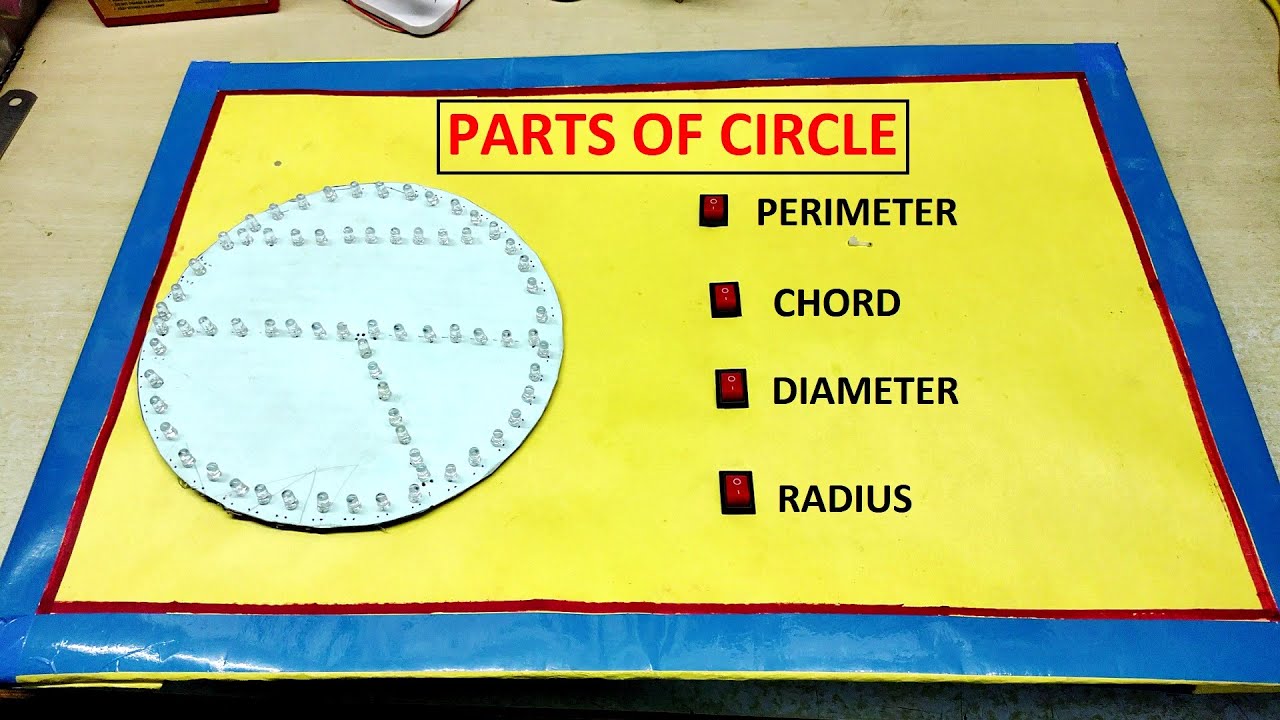Parts of Circle Working Model || Property of Circle || Maths Project ...