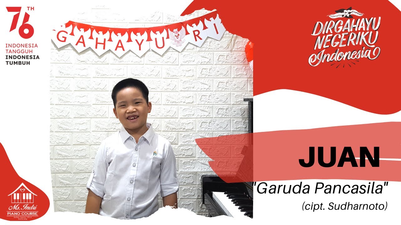 "Garuda Pancasila" played by Juan Jati Utomo - YouTube