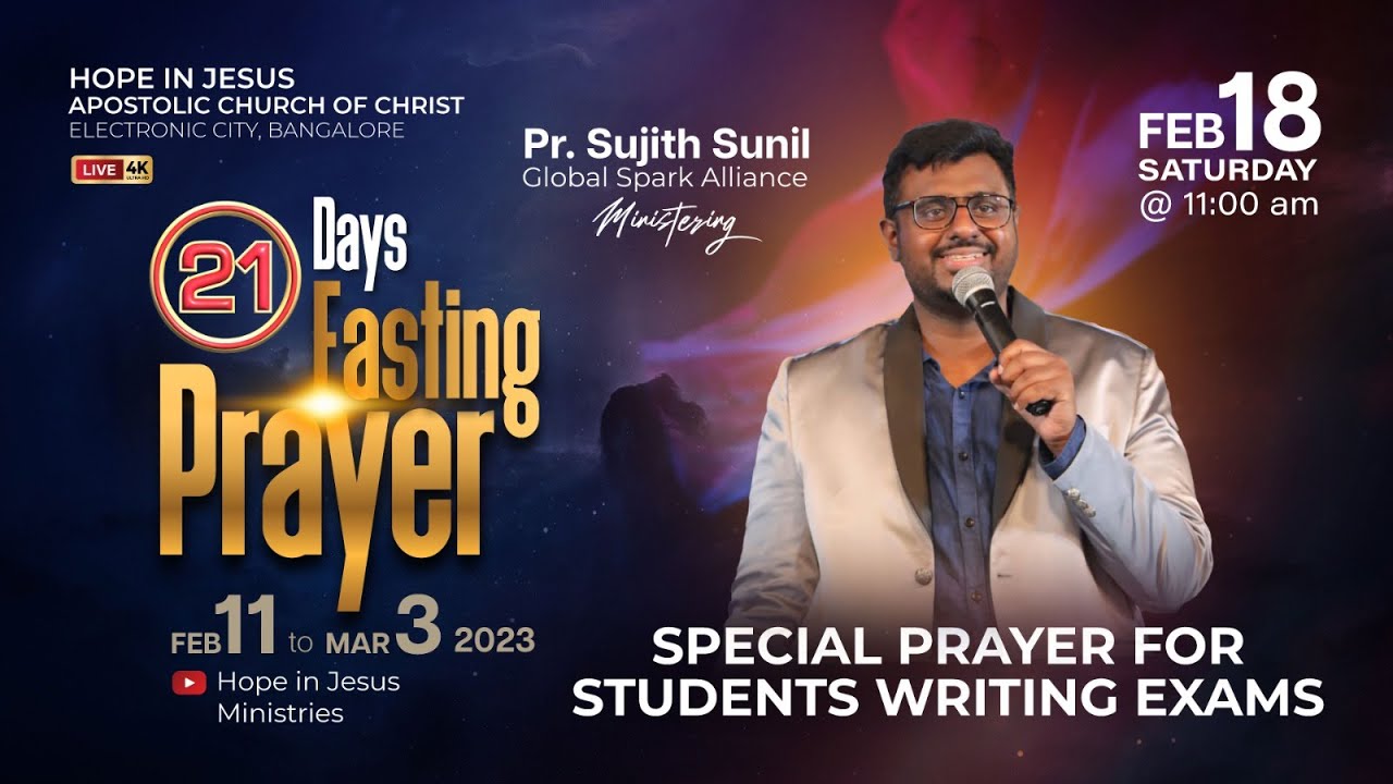 🔴DAY 8 || 21 Days of Fasting Prayer || Special Prayer For Students ...