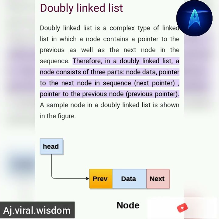 What is Doubly linked list in Hindi Data Structure 😶[Data Structure] # ...