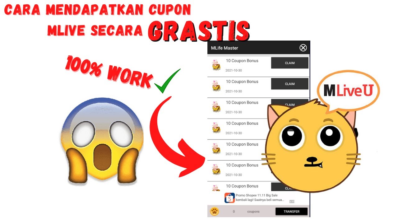 CARA MENDAPATKAN COUPON M LIVE SECARA GRATIS 100% WORK 😱+ BISA MASUK ...