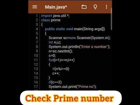 check prime no in java 🤗👍 #shorts #java #javaprogramming #youtubevideo - YouTube