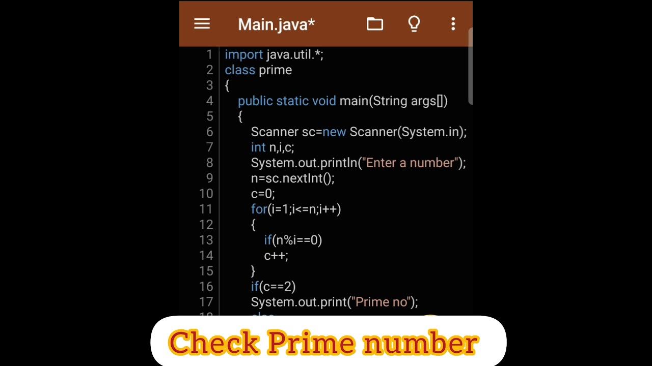 Check Prime No In Java 🤗👍 Shorts Java Javaprogramming Youtubevideo Youtube