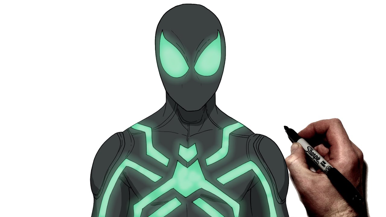 How To Draw Stealth 'Big Time' Suit | Step By Step | Spider man - YouTube
