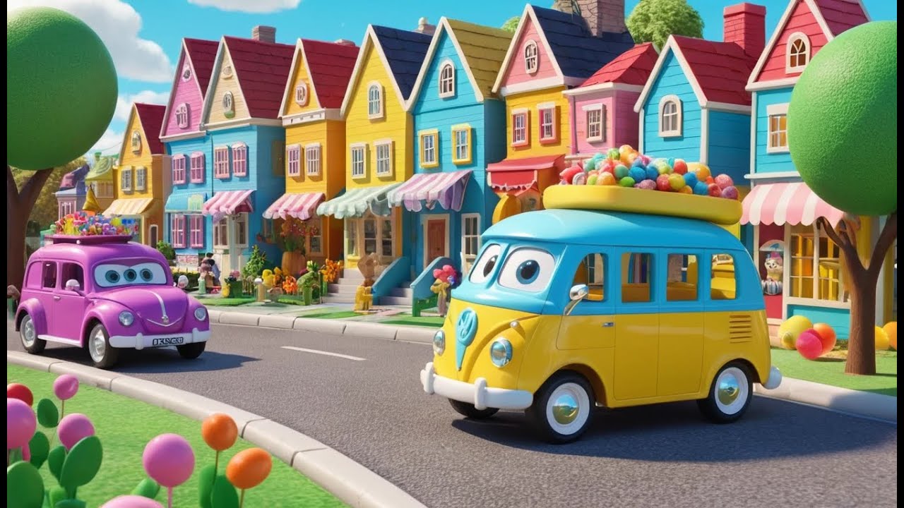 Wheels on the Toy Bus — Rolling Blocks and Plushy Fuss! | Fun Vehicle ...