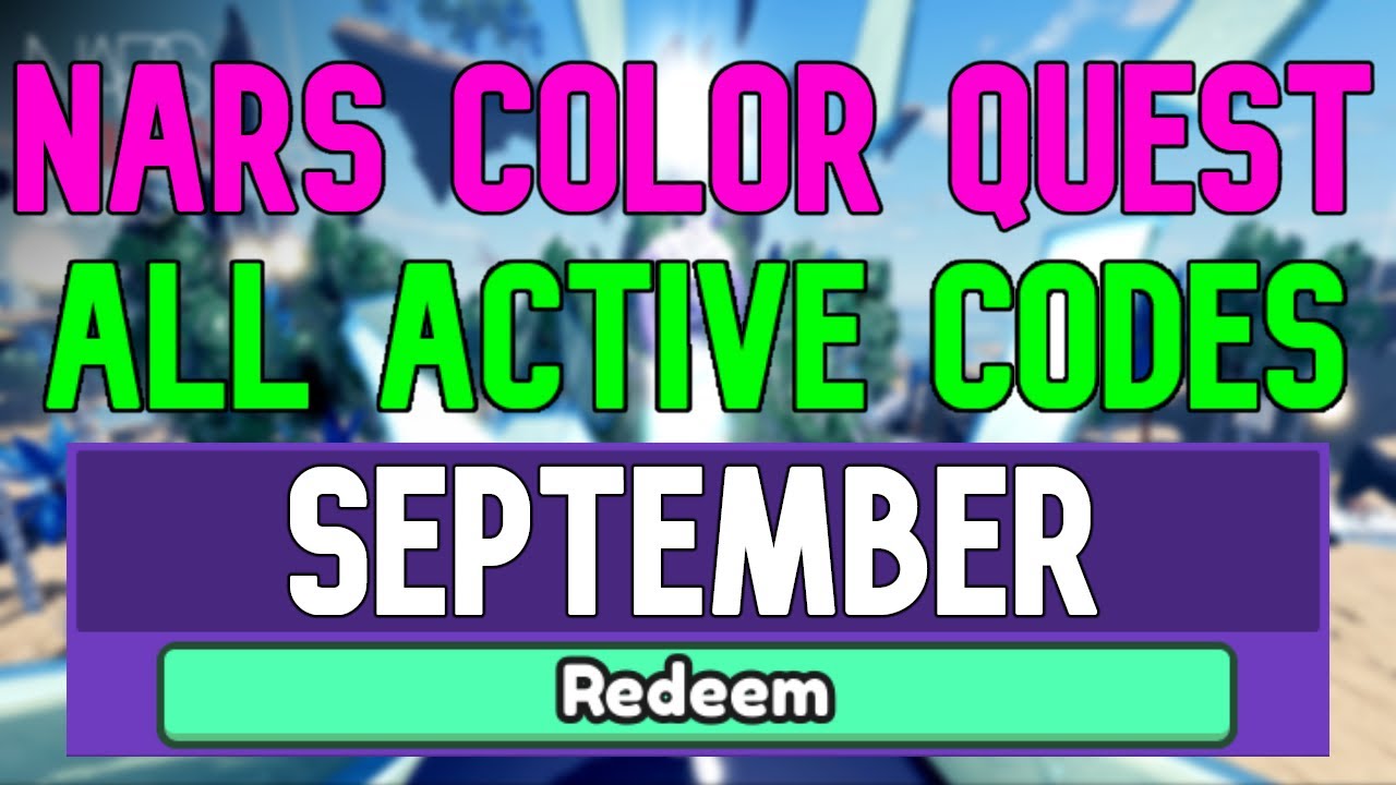 All New September 2022 Codes for ️NARS Color Quest ROBLOX WORKING NARS ...