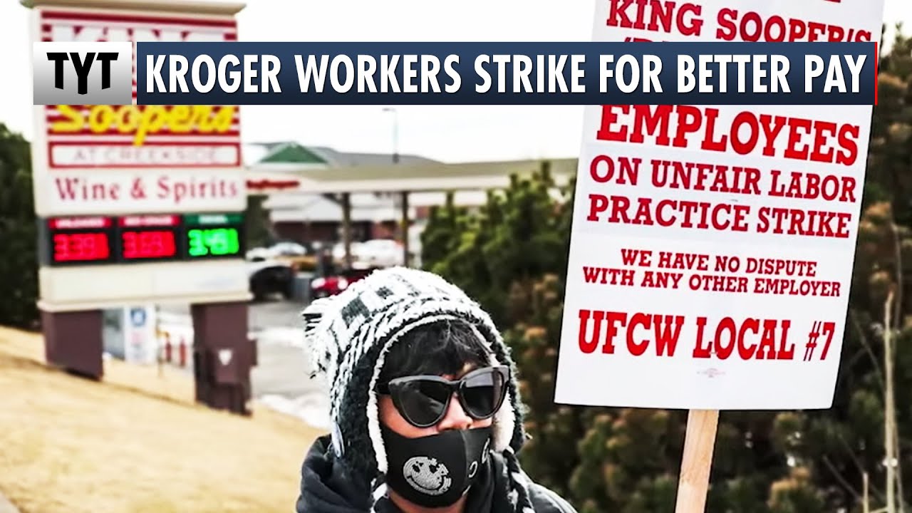 Kroger Workers STRIKE As CEO Nets $22 MILLION Bonus - YouTube