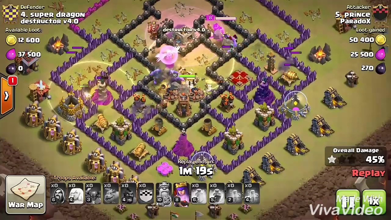 clash of clan HPHB attack of townhall 9 - YouTube