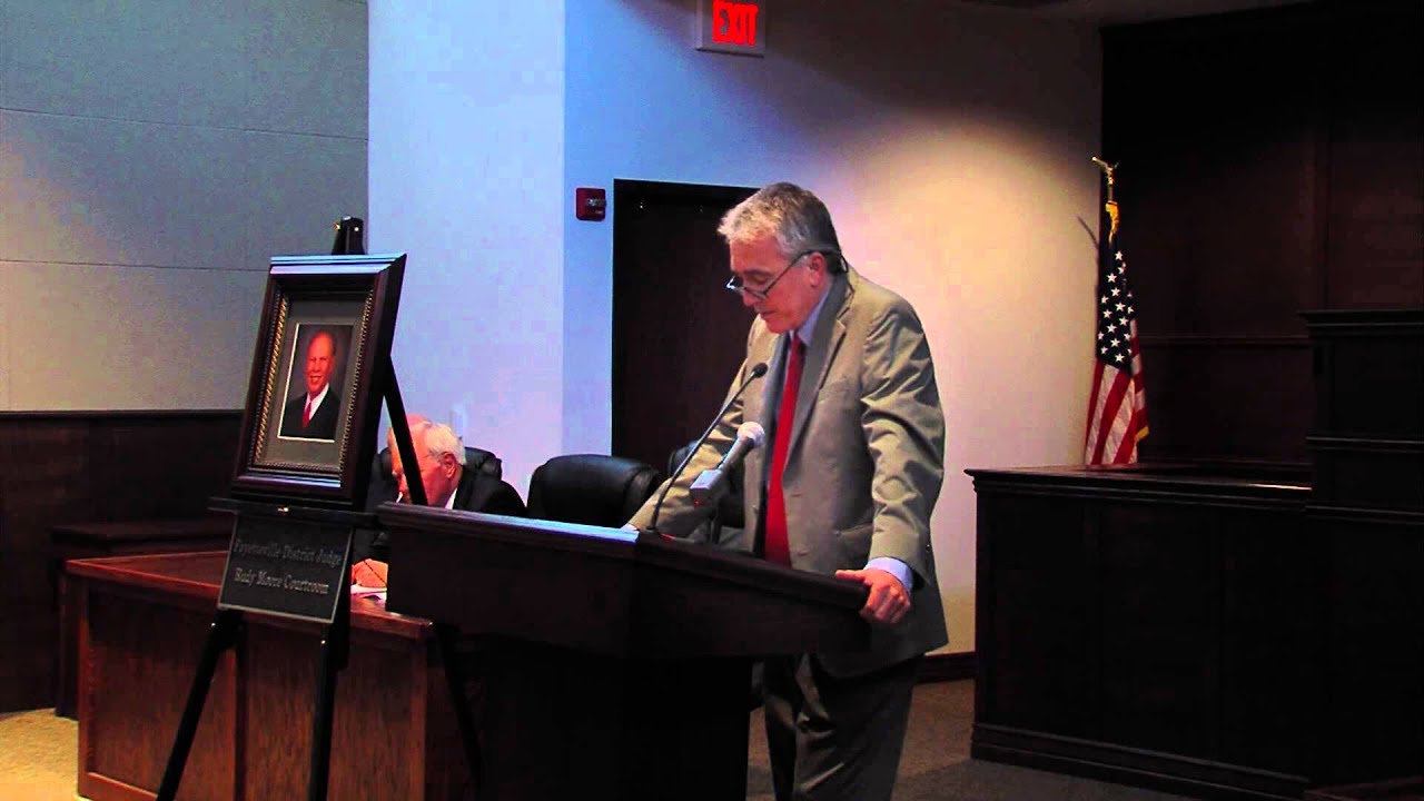 Fayetteville District Judge Rudy Moore Courtroom Dedication - YouTube