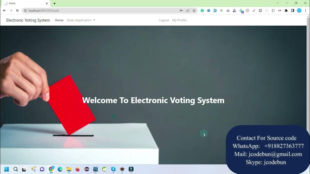 Online E-Voting System Project in Spring boot, Hibernate, JPA, MYSQL - YouTube