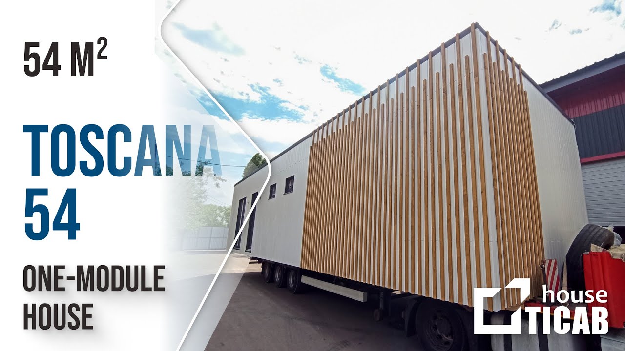 Modular wooden house model Toscana, 54 m2, going to Belgium, from the ...