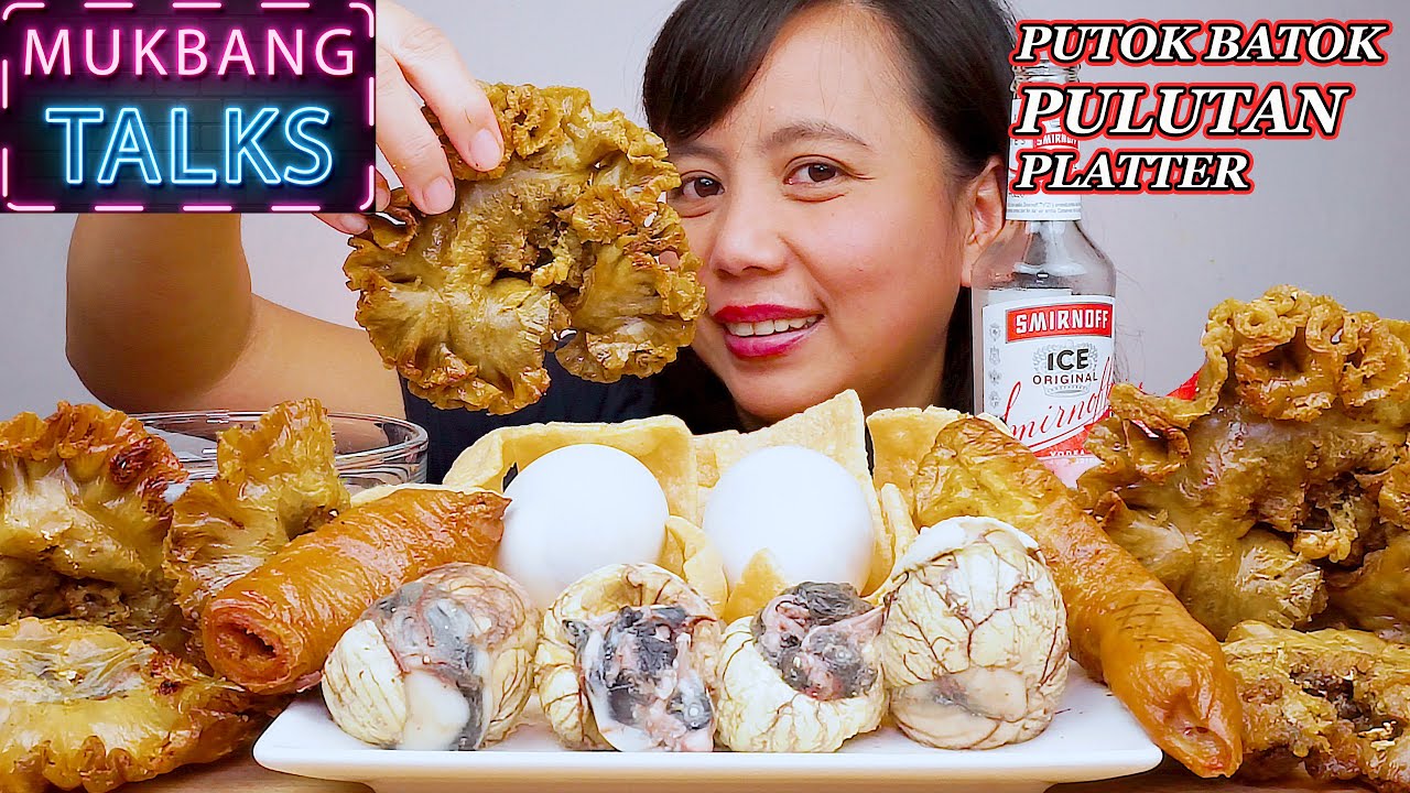 PULUTAN PLATTER MUKBANG | Chicharon Bulaklak | Balut | Tumbong Ng Baboy ...