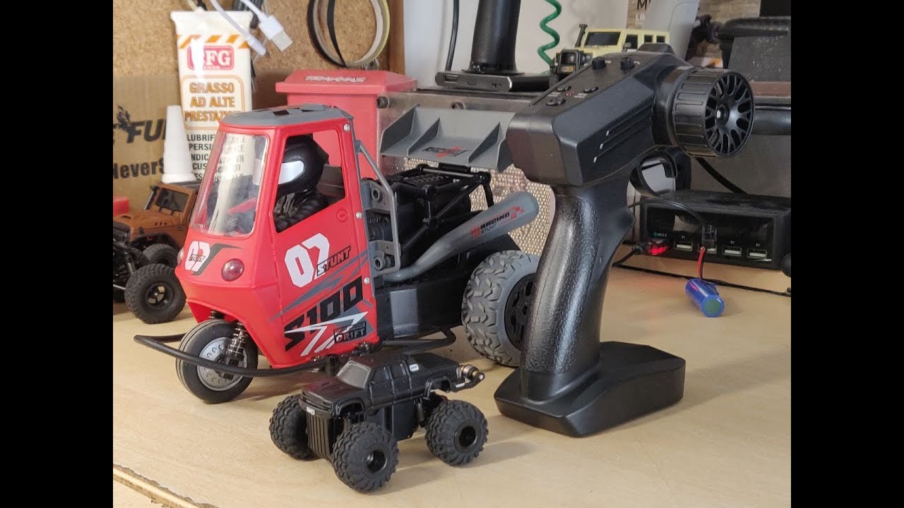 RC S810 Tricycle Ape toy 1/16 - Cheap, smoke muffler, sound ... and lot ...