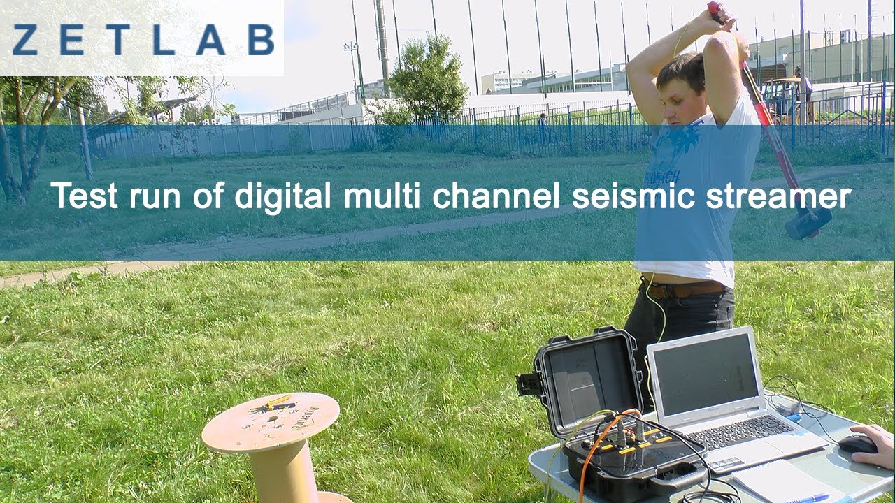 Test run of digital multi channel seismic streamer - YouTube