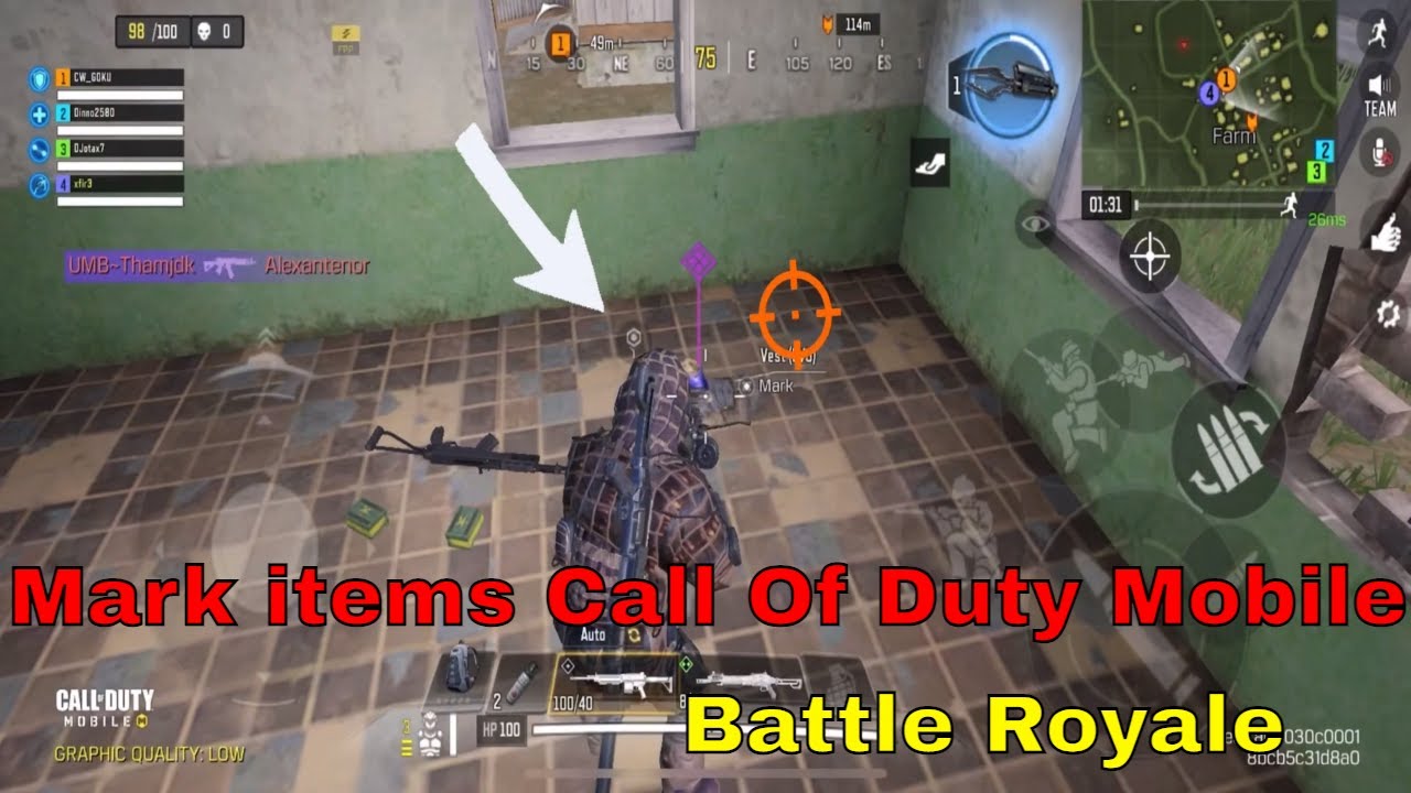 How to MARK items for your SQUAD in Call Of Duty Mobile BATTLE ROYALE ...