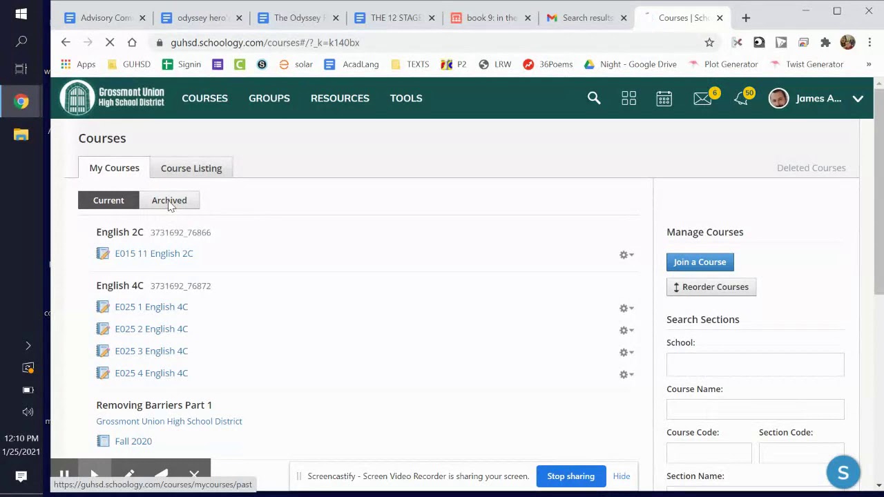 How To View Archived Courses In Schoology YouTube How To View Archived Courses In Schoology YouTube