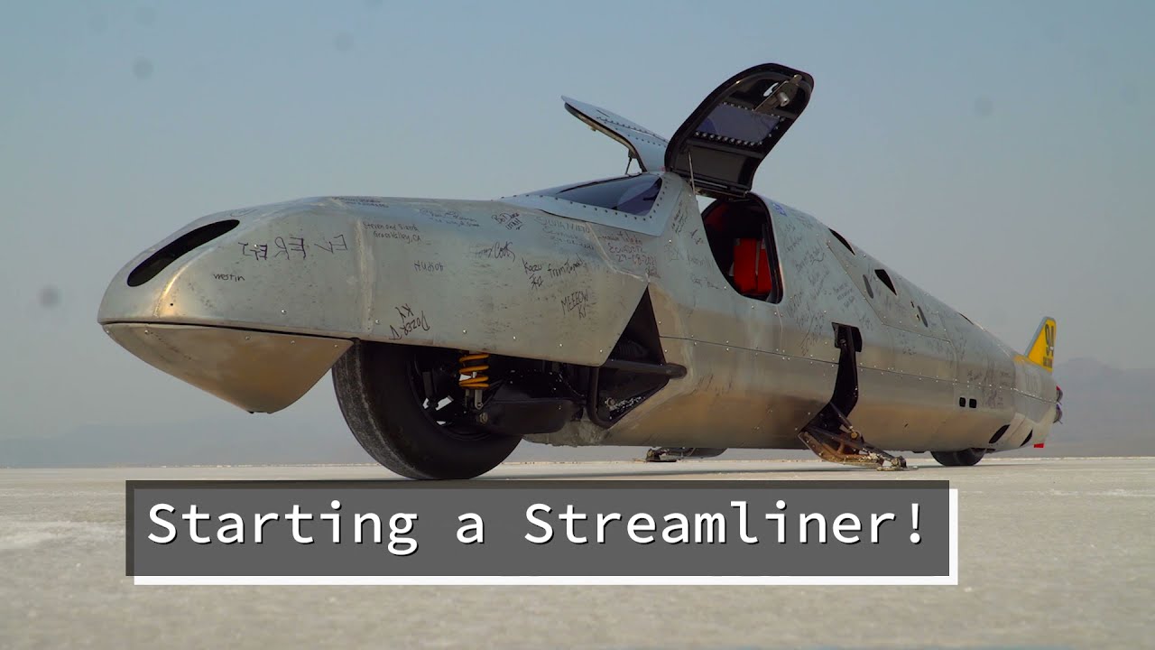 Starting a Motorcycle Streamliner - YouTube