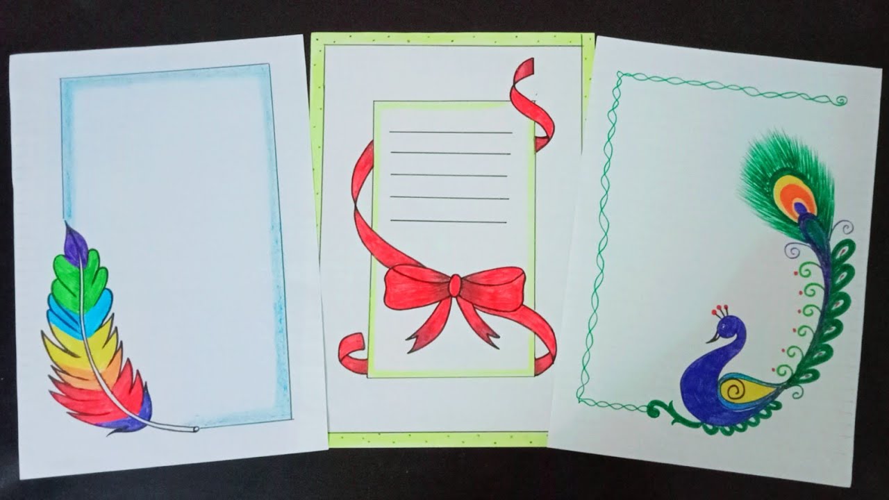 3 Project file border designs/ Quick & simple border design ideas ...