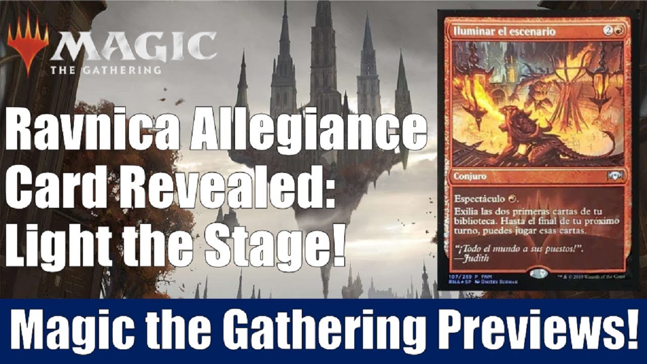 First MTG Ravnica Allegiance Card and New Mechanic: Light the Stage ...