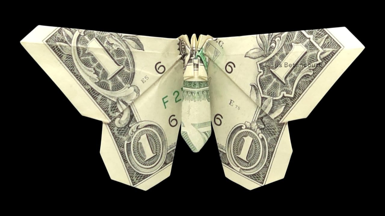 Dollar bill origami BUTTERFLY " Slideshow Tutorial " DESIGNED BY ...