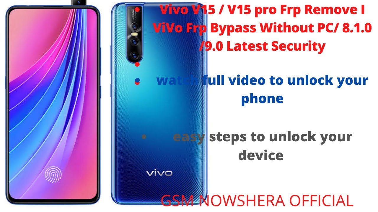 VIVO V15 PRO ( VIVO-1818 ) PD1832F ANDROID Version : 9 Pie RAM - 6GB ...