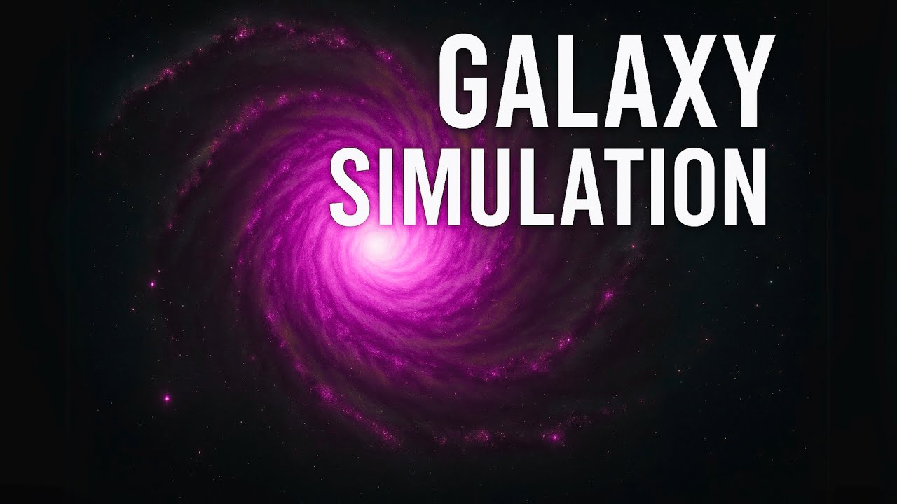 Galaxy Simulation | 10K Spiralling Stars Around Black Hole | 1K Frames | 30FPS - YouTube