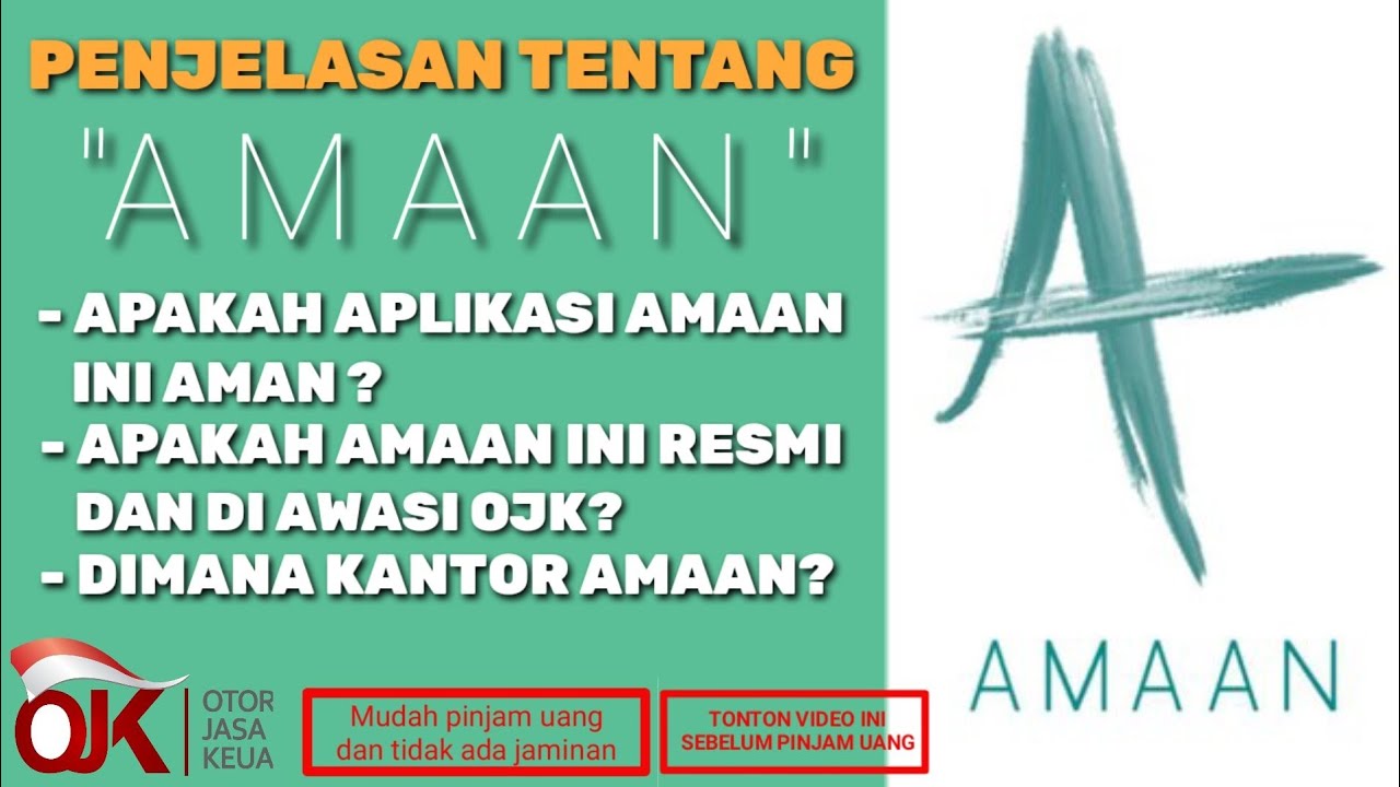 MENJELASKAN APLIKASI AMAAN RESMI DAN TERDAFTAR DI OJK - YouTube