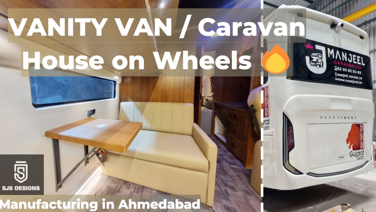 luxurious vanity van modification in Ahmedabad | SJS DESIGNS - YouTube