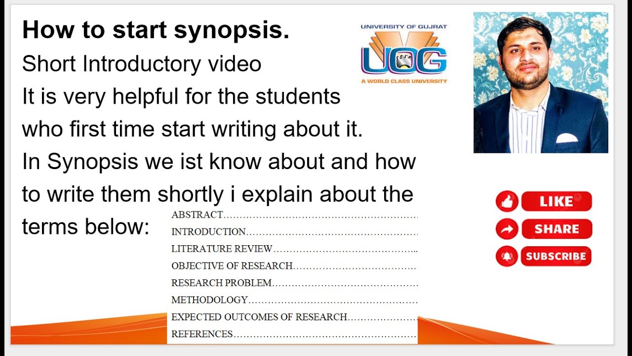 how to start synopsis, how to write it and what is the structure of it ...