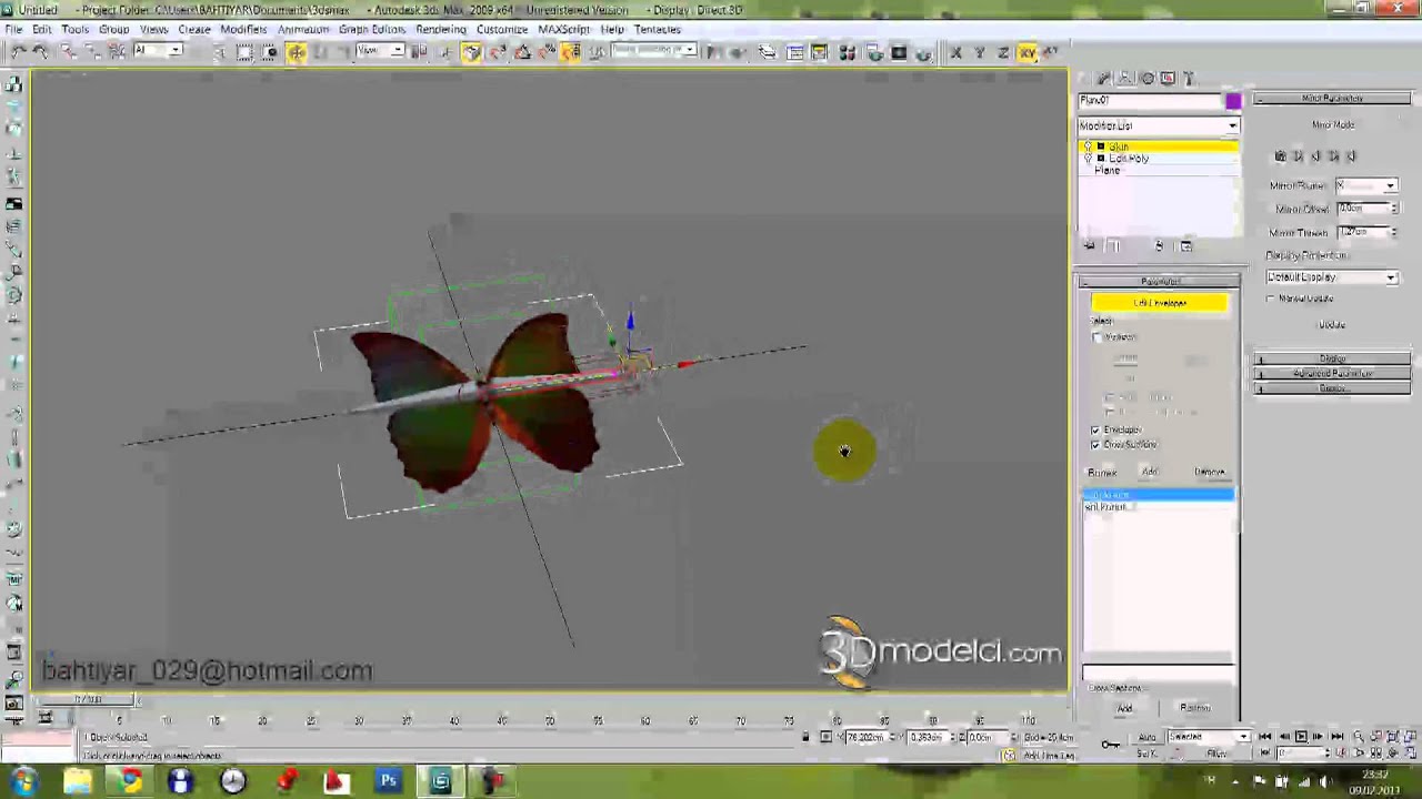 3ds Max Eğitim (Tutorial) 1 - Skin Modifier'ı İle Kelebek Animasyonu 1/ ...