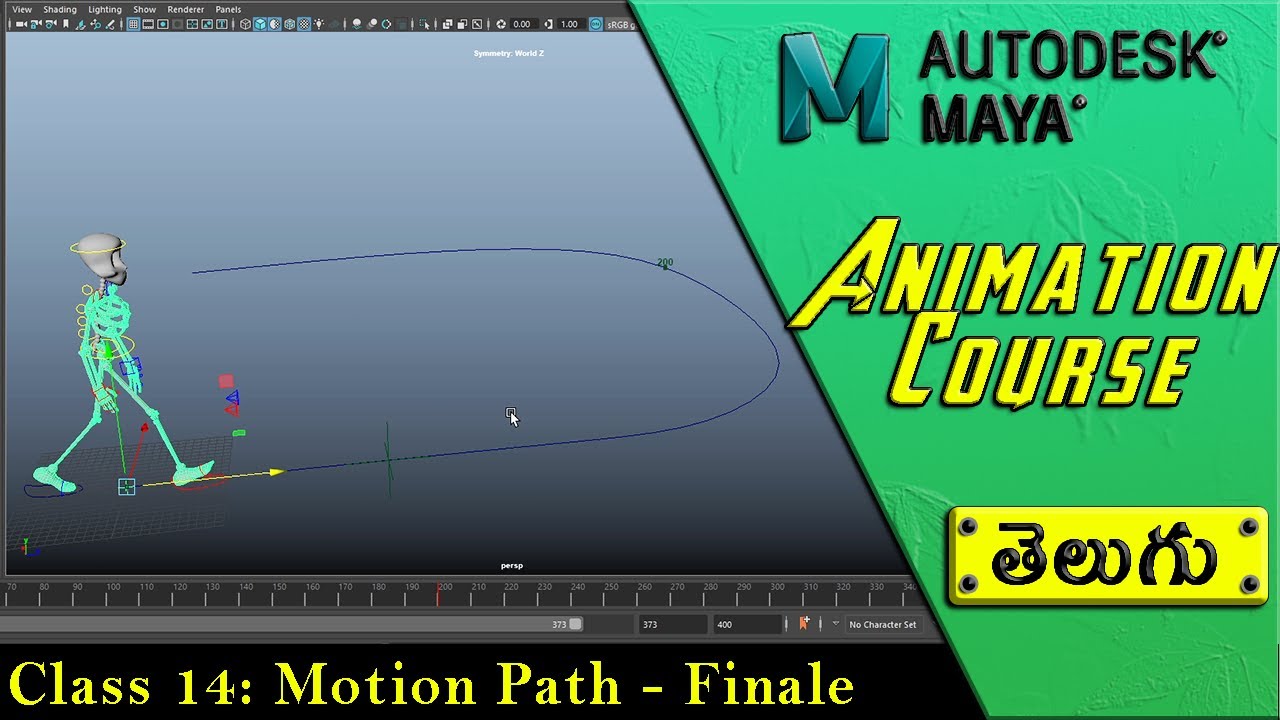 #14 - Motion Path Animation in Maya Telugu || Maya Animation Course ...