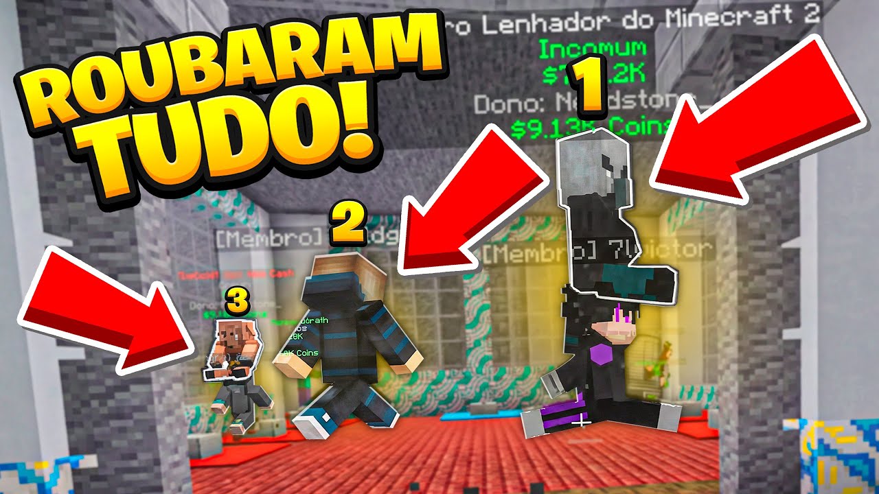 ⭐Minecraft : 3 players vieram me roubar ao mesmo tempo!! - YouTube
