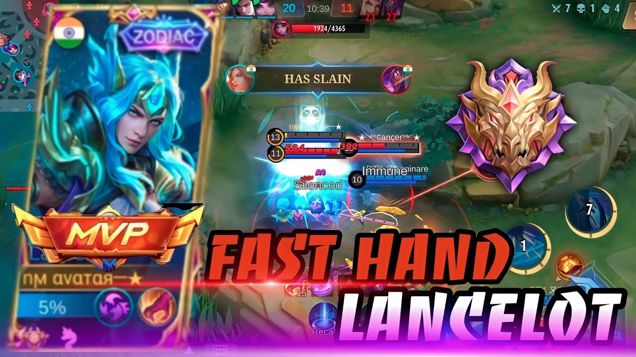 LANCELOT AGGRESSIVE FAST HAND 🔥🔥 GAMEPLAY BY AVATAR|| #mlbb#lancelot# ...