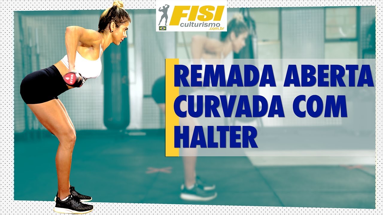Remada aberta curvada com halter - YouTube