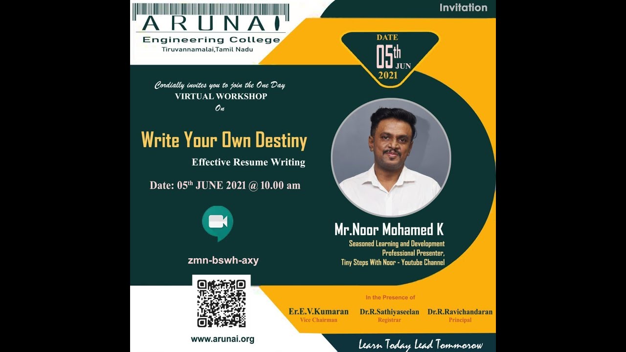 Write Your Own Destiny | Effective Resume Writing | Virtual Workshop ...