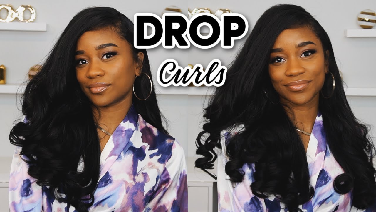 Large Drop Curls on Naturally Curly Hair #NaturalHair - YouTube