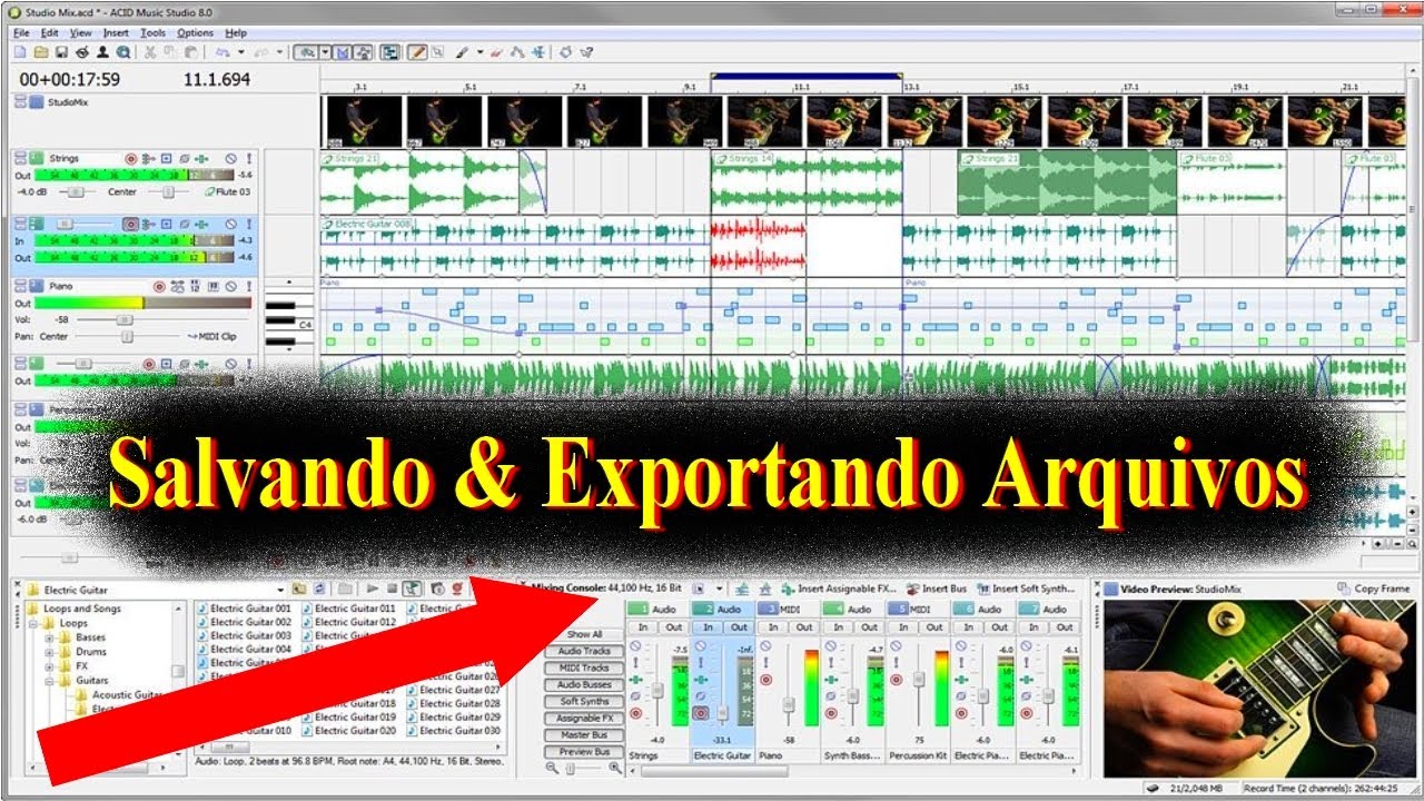 Acid 10 - Salvando e exportando Faixas - YouTube
