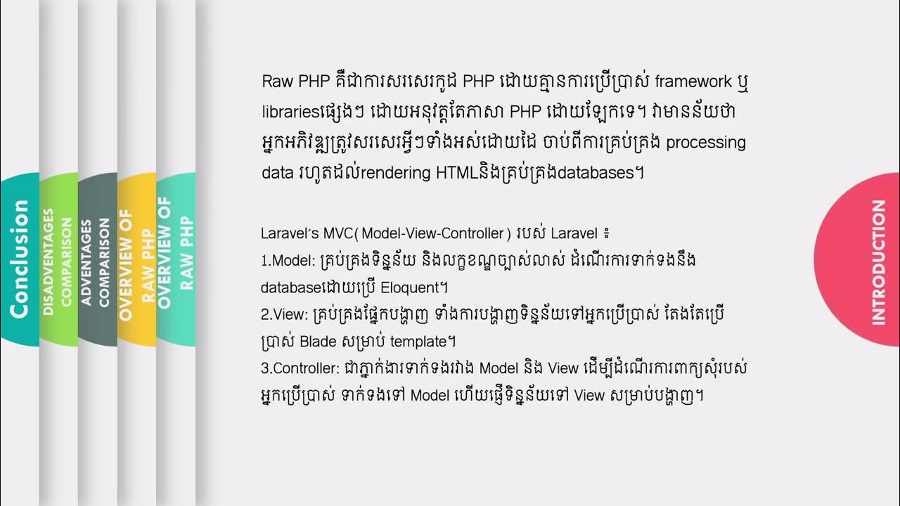 Advantage and Disadvantage (Raw PHP and MVC Pattern Laravel Framework) - YouTube