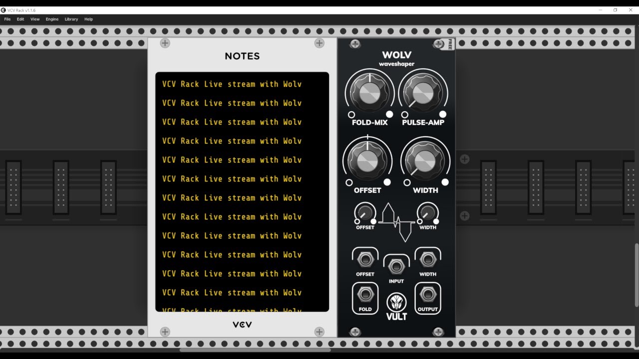 VCV Rack Live Stream with Wolv from Vult - YouTube
