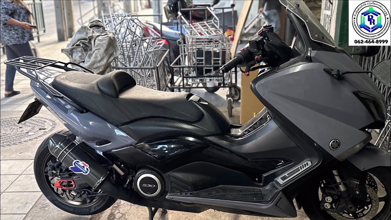 #Tmax350 ติดตั้งแร็คติดกล้องท้ายราคา1800บาท - YouTube