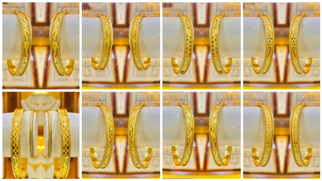 Gold socket churi designs with price//daily wear gold bangles designs ...
