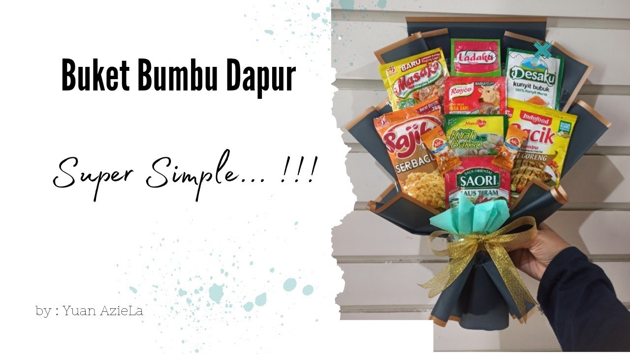 Tutorial membuat buket bumbu dapur || Kado Hari Ibu - YouTube