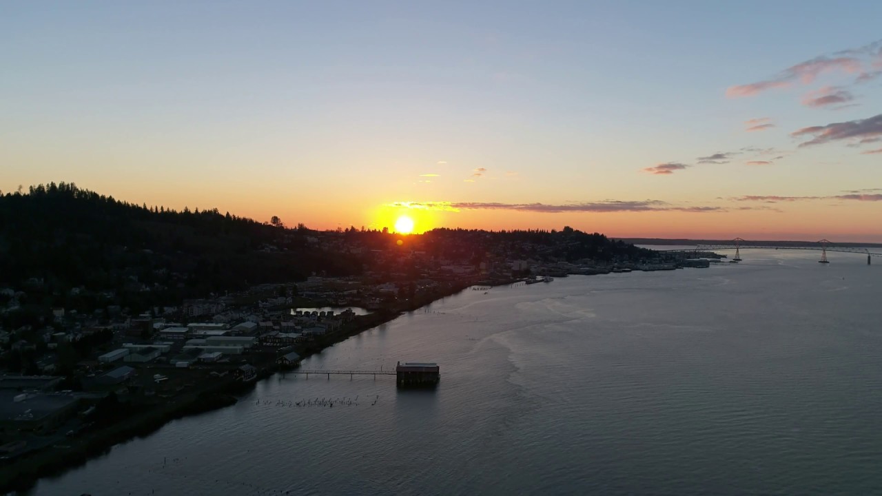 Astoria Oregon December 2016 4K sunset - YouTube