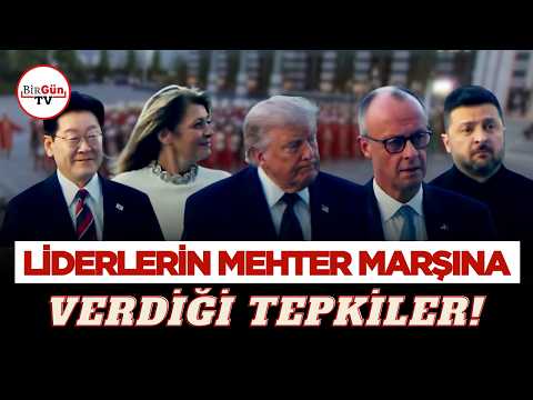 Liderlerin mehter marşına verdiği tepkiler: Dikkat çeken o anlar kamerada…